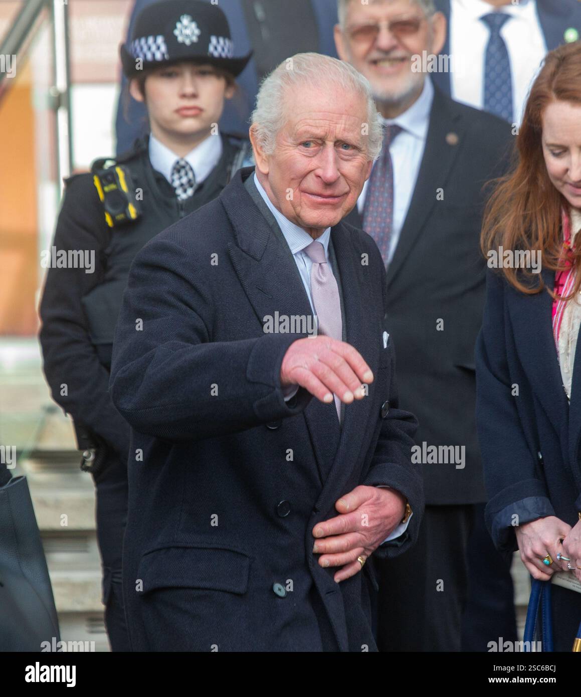 London, England, UK. 5th Feb, 2025. King CHARLES III leaves The Polish ...