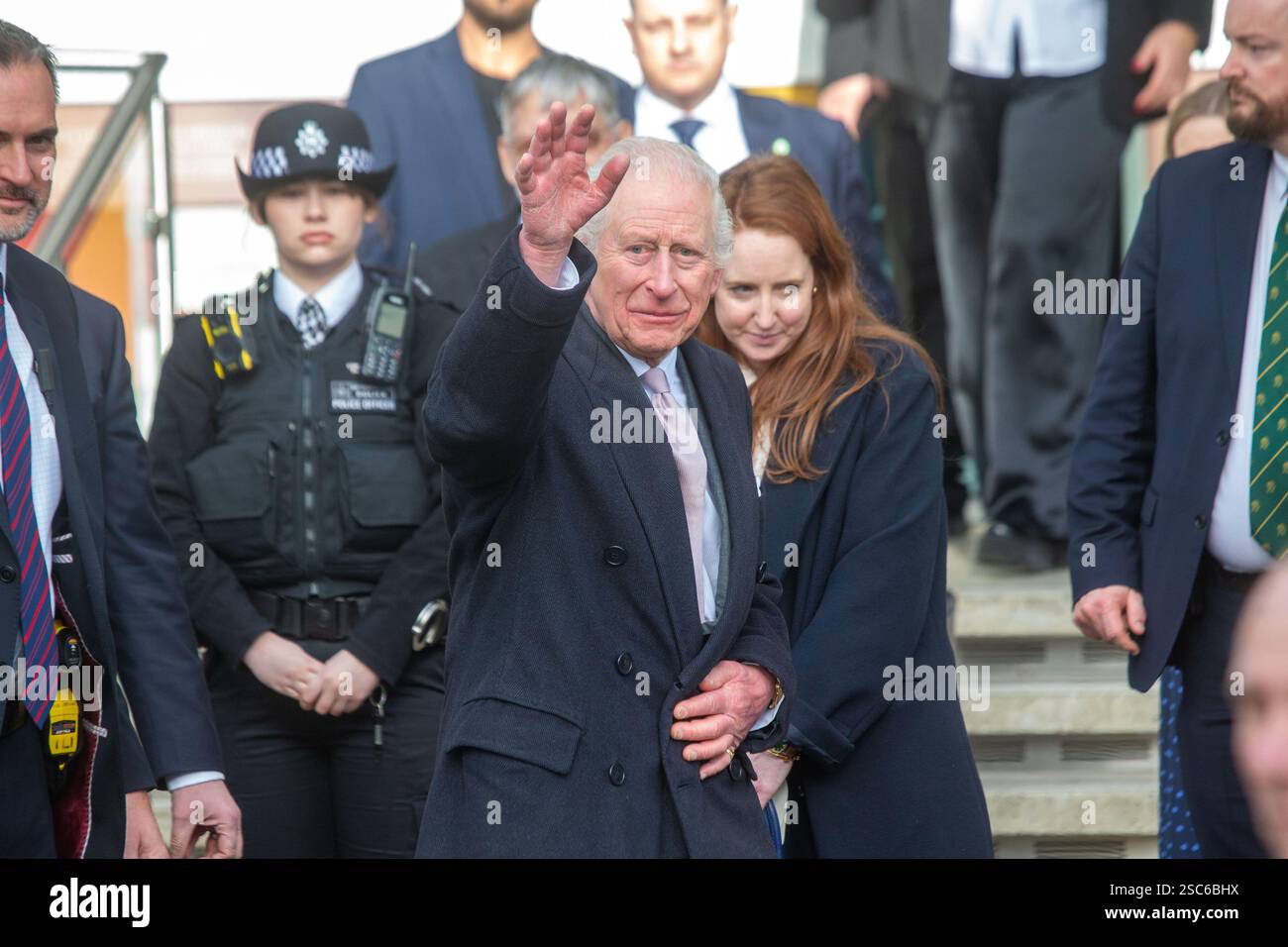 London, England, UK. 5th Feb, 2025. King CHARLES III leaves The Polish ...