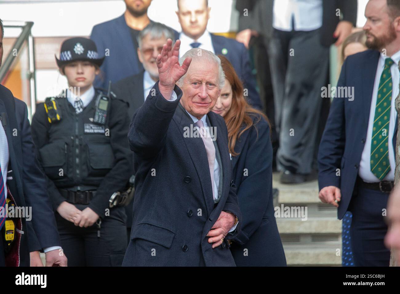 London, England, UK. 5th Feb, 2025. King CHARLES III leaves The Polish ...