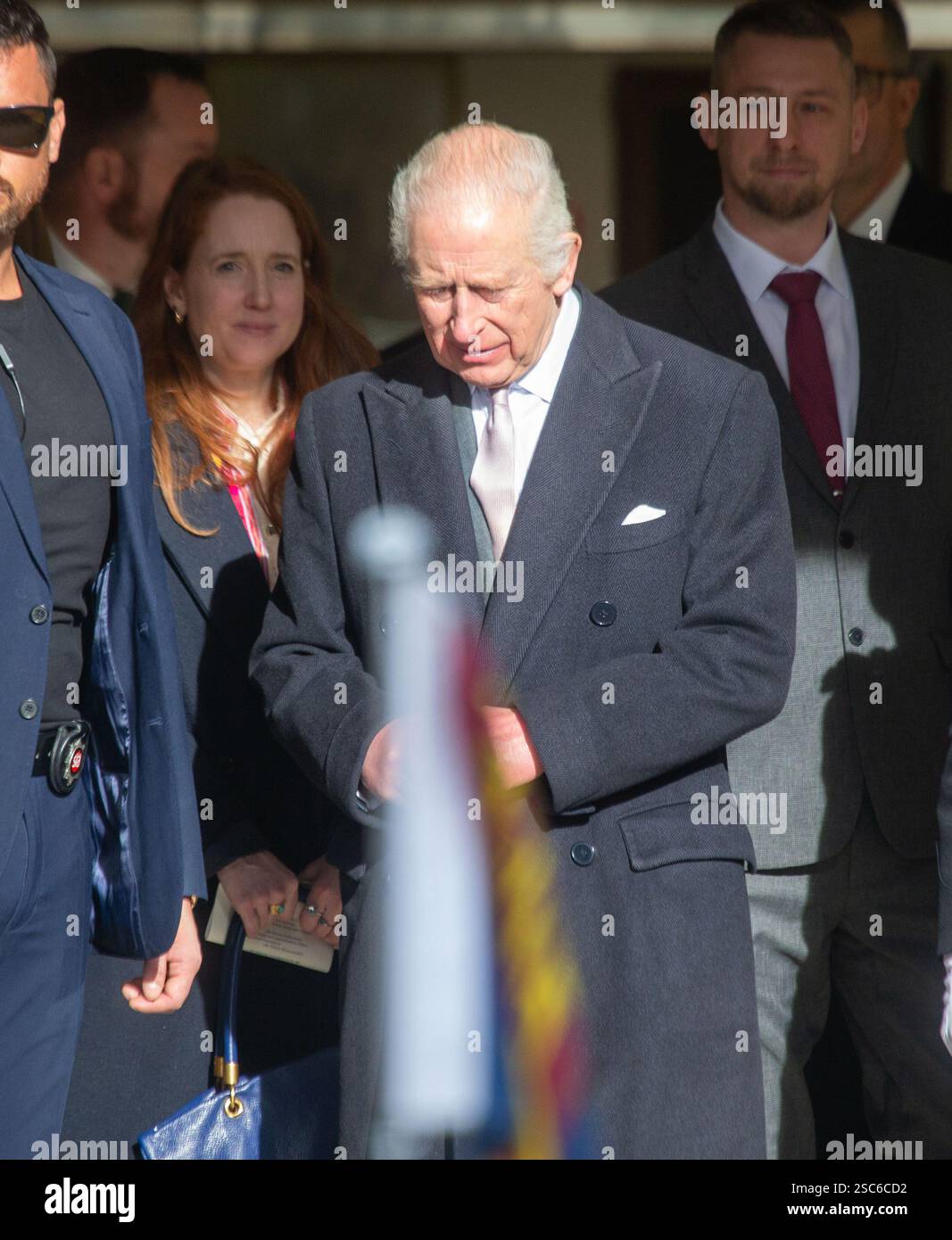 London, England, UK. 5th Feb, 2025. King CHARLES III leaves The Polish ...