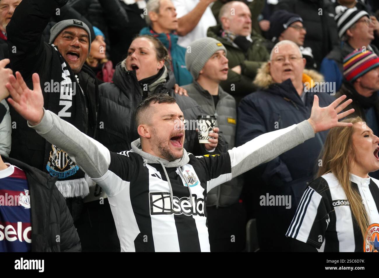 Newcastle United fans in the stands during the Carabao Cup Semi-Final ...