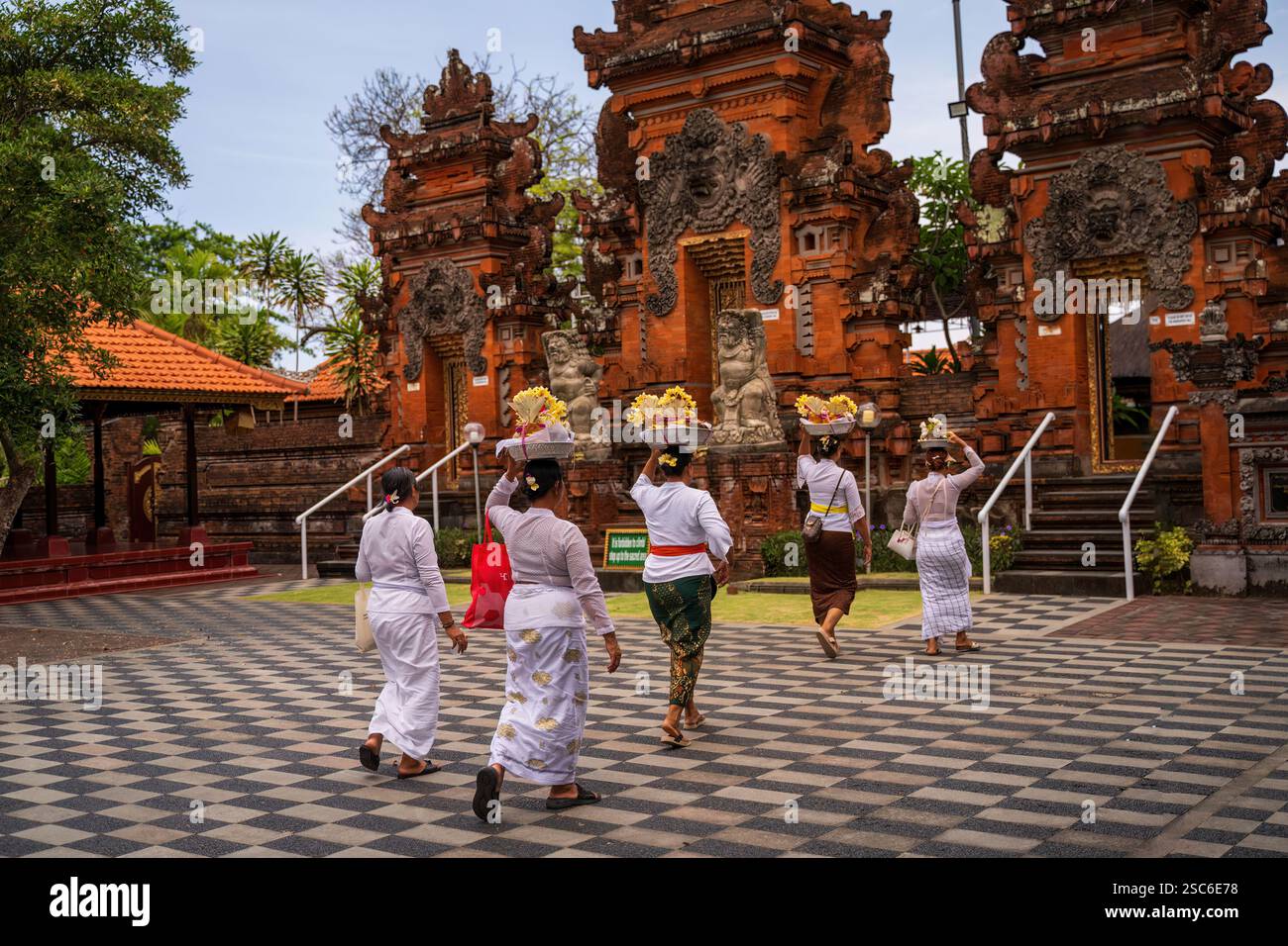 Bali, Indonesia - November 29, 2023: Balinese temple scene: A stone ...