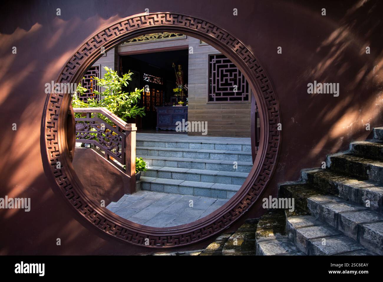 Hole in the wall at the temples of Nui Sam on Mount Sam, Nui Sam, Chau ...