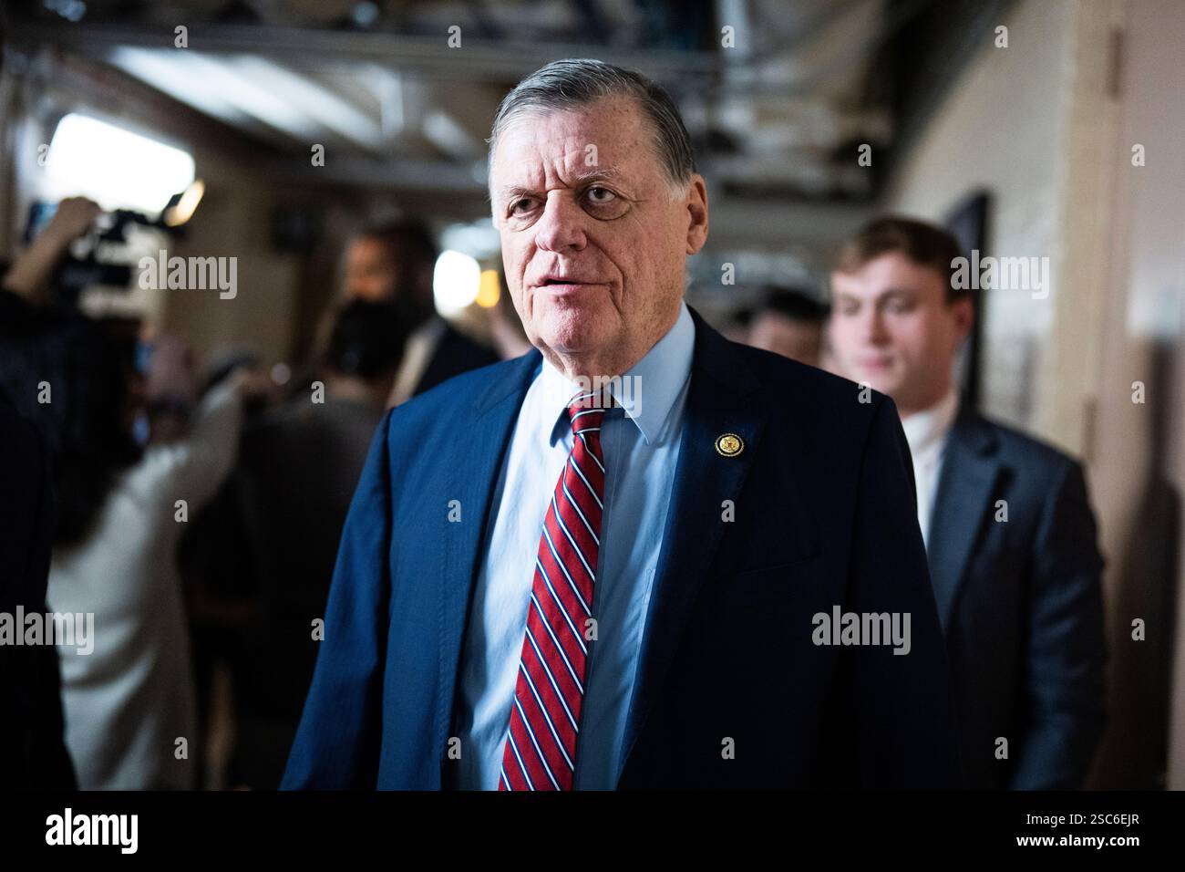 UNITED STATES - FEBRUARY 5: Rep. Tom Cole, R-Okla., talks with ...