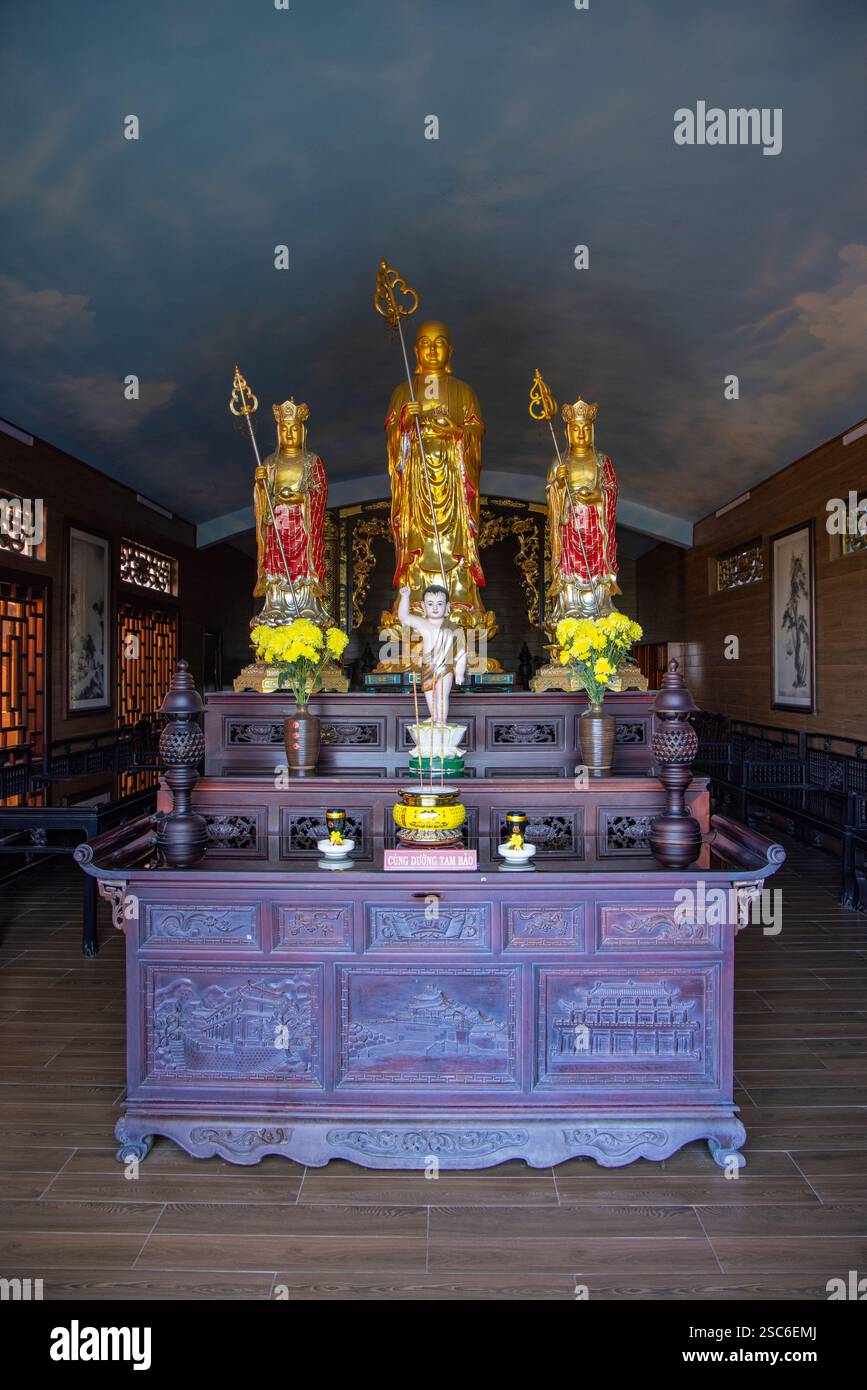 Buddha figures in the temples of Nui Sam on Mount Sam, Nui Sam, Chau ...
