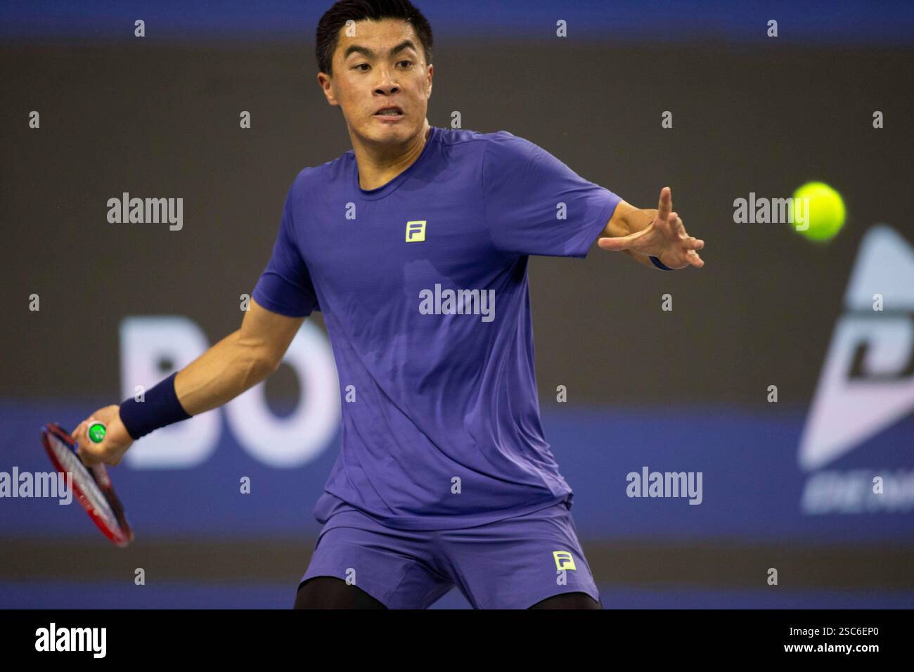 February 5, 2025, Frisco, Texas, USA: BRANDON NAKASHIMA (USA) uses a ...