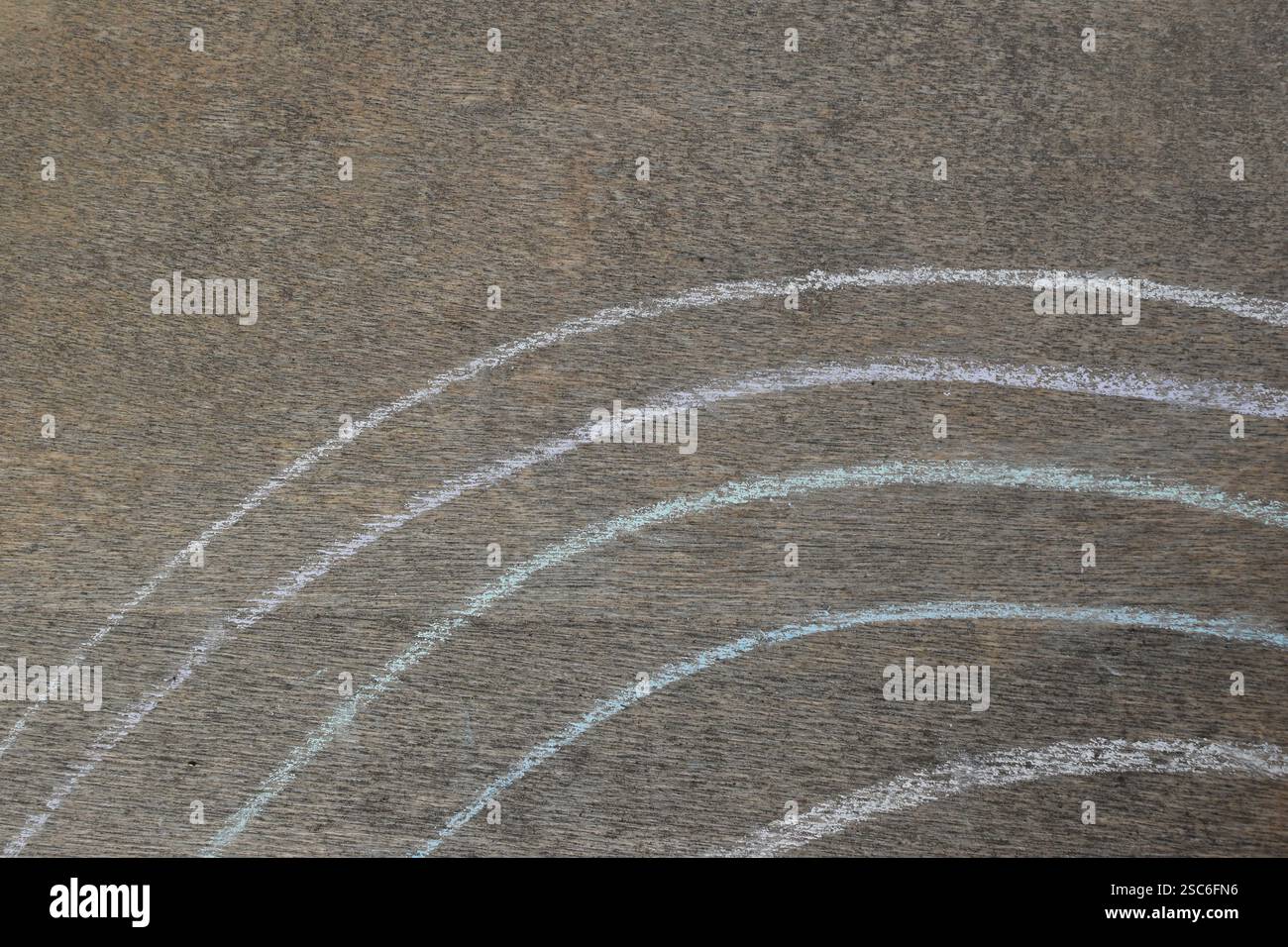 Chalk marks colorful circular shapes on wood background Stock Photo - Alamy