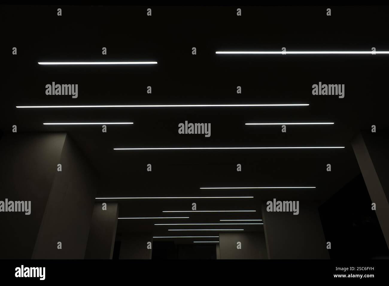 Led tube light bulb lamps lighting garage ceiling. Building ...