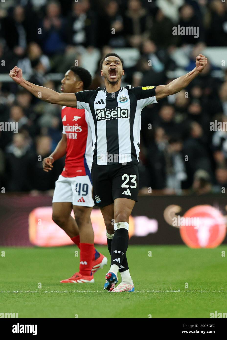 Newcastle Upon Tyne, UK. 5th Feb, 2025. Jacob Murphy of Newcastle ...