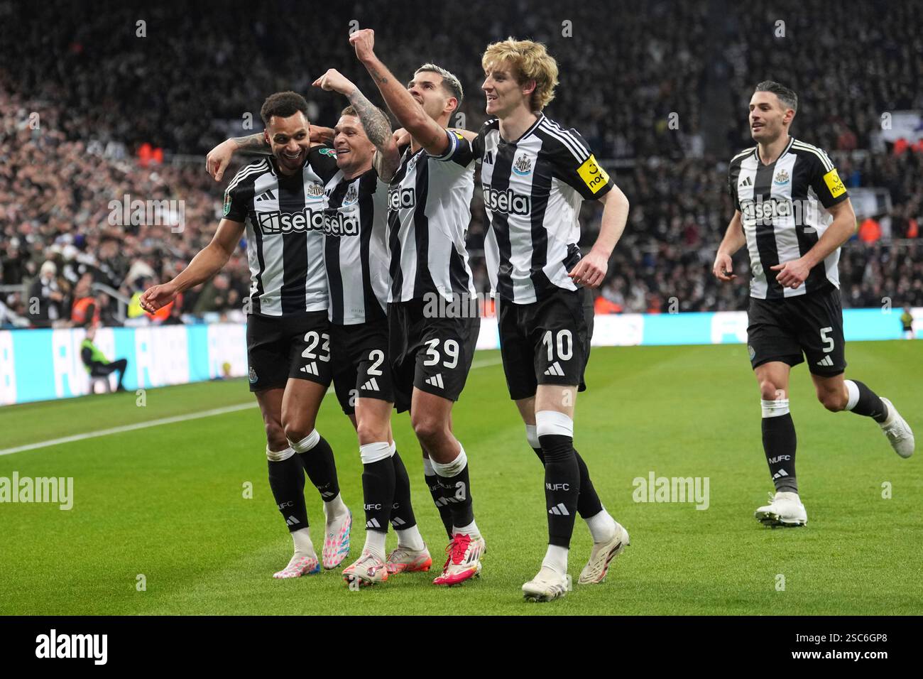 Newcastle's Jacob Murphy, left, celebrates with teammates scoring his ...