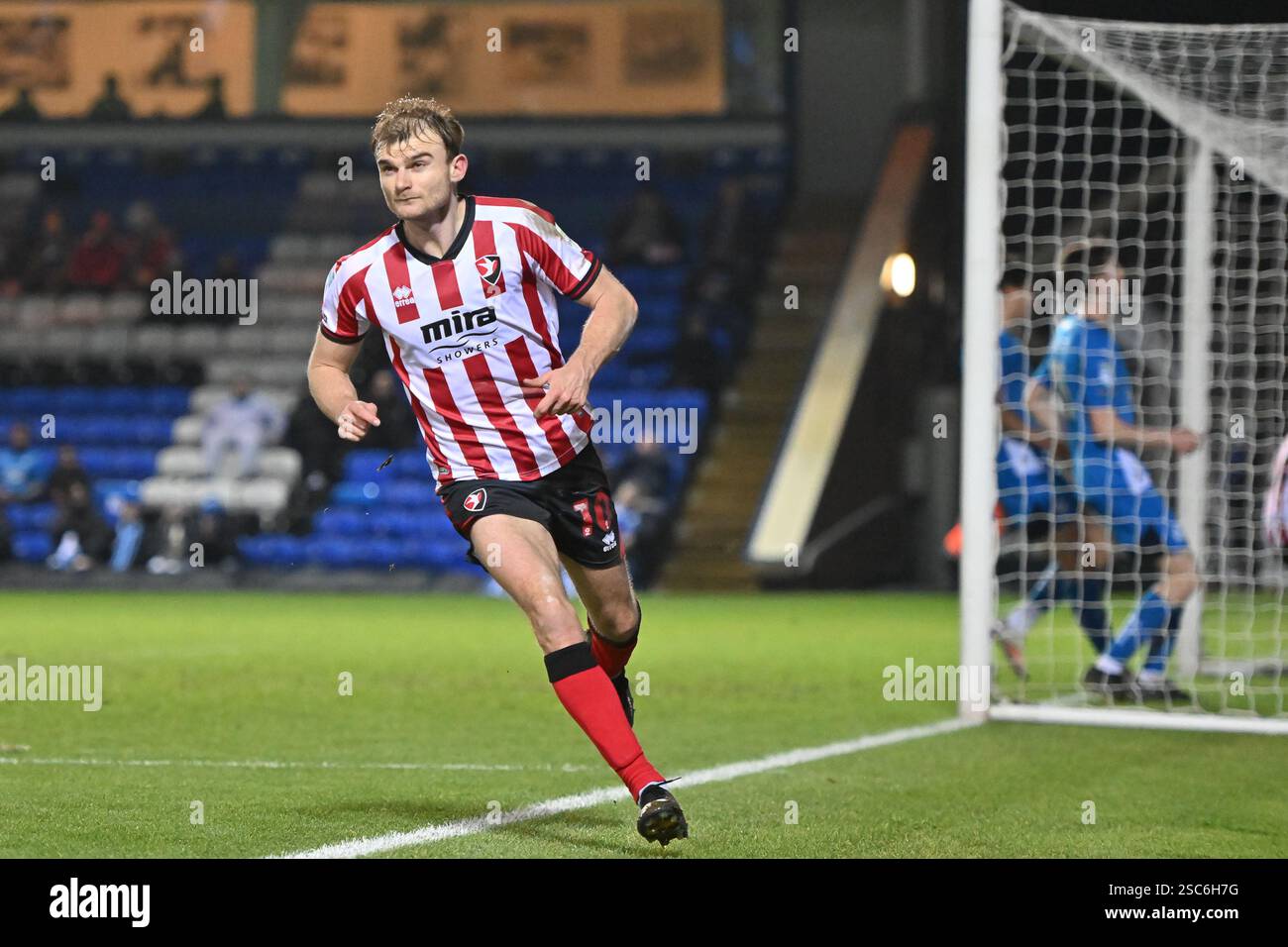 George Miller (10 Cheltenham Town) celebrates after scoring teams ...
