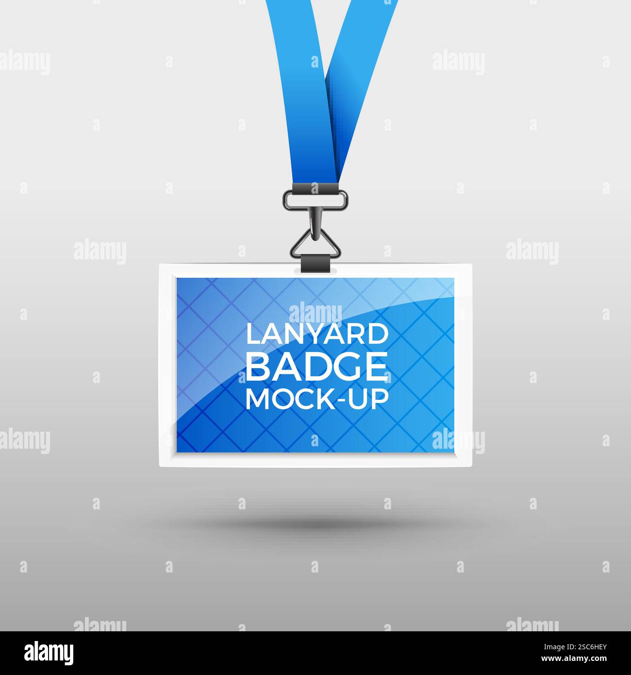 Lanyard badge id card template. Blank identity lanyard plastic and ...