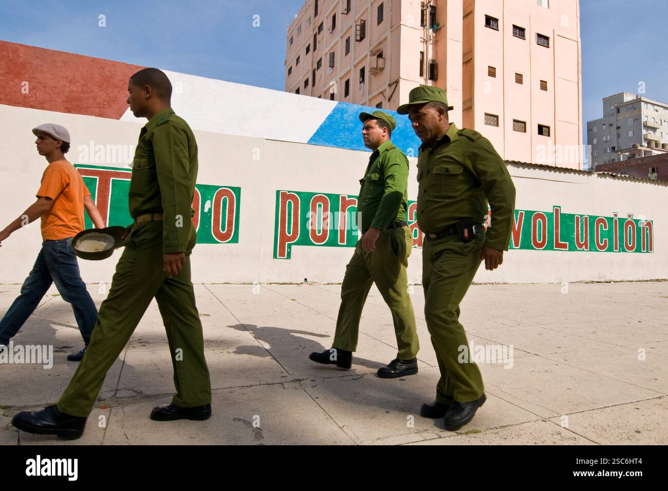 Soldiers walk on road hi-res stock photography and images - Alamy