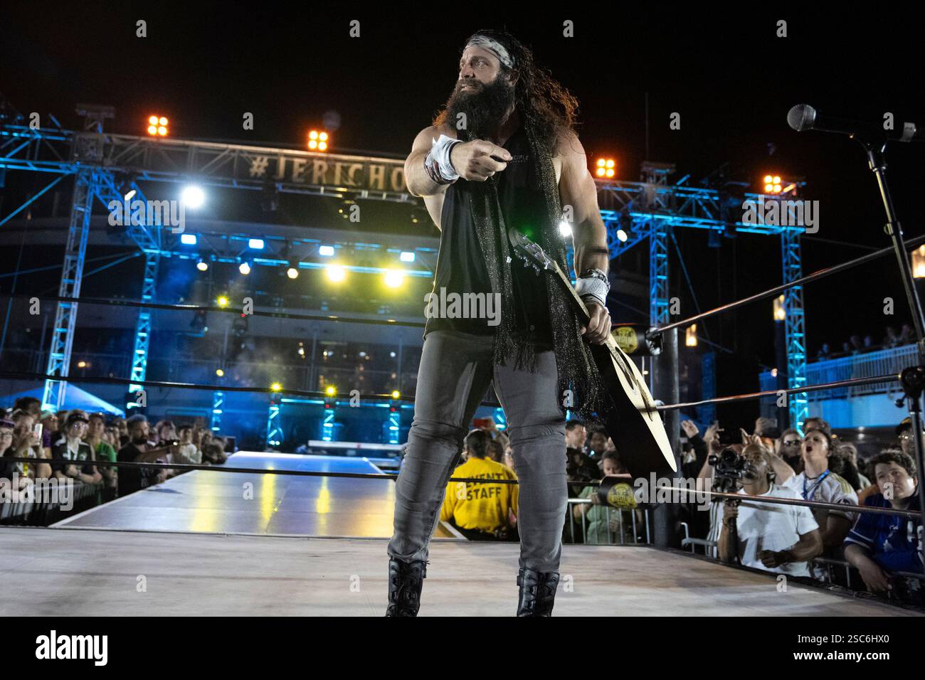 Elijah is seen during Chris Jericho's Rock 'N' Wrestling Rager at Sea ...