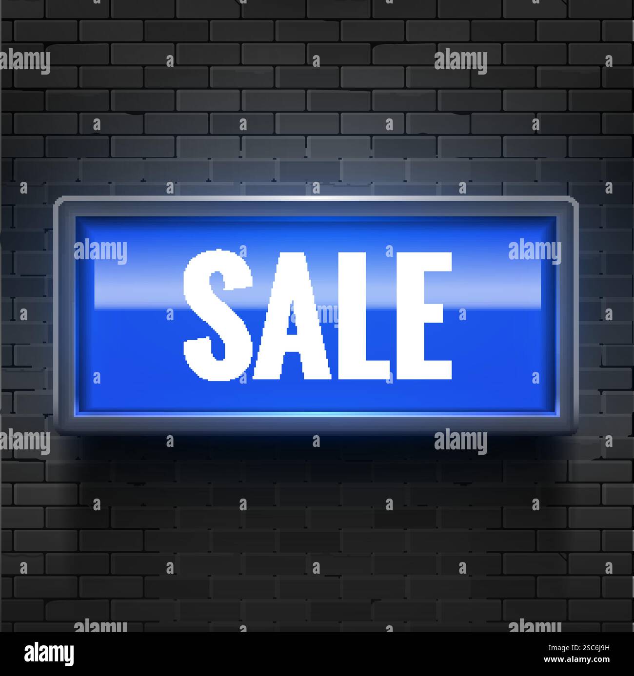 Sale store blue signboard. Store sale light background deal vector ...