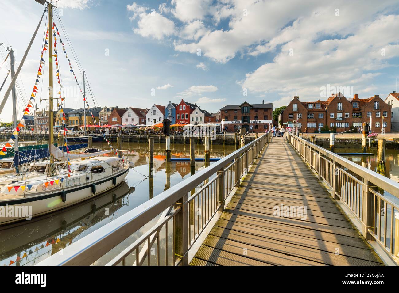 Husumer Au, harbor, Husum, Schleswig Holstein, Germany Stock Photo - Alamy