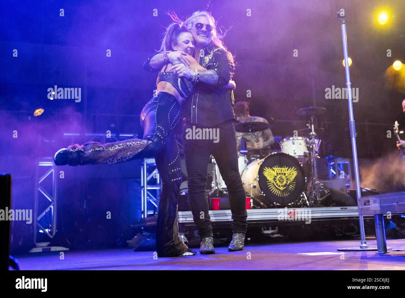 Harley Cameron, left, and Chris Jericho of Fozzy perform during Chris ...