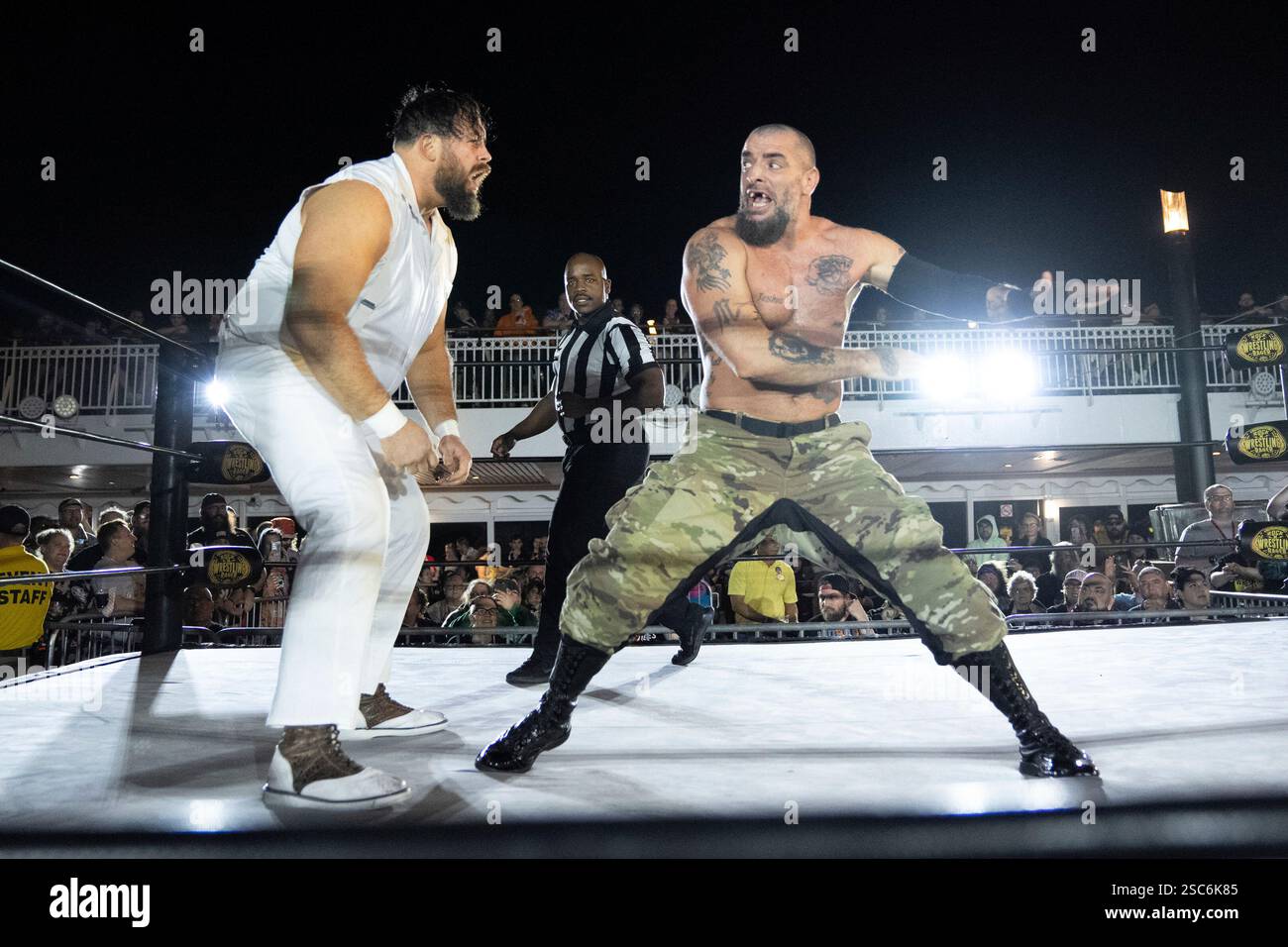 Vincent, left, and Mark Briscoe are seen during Chris Jericho's Rock 'N ...