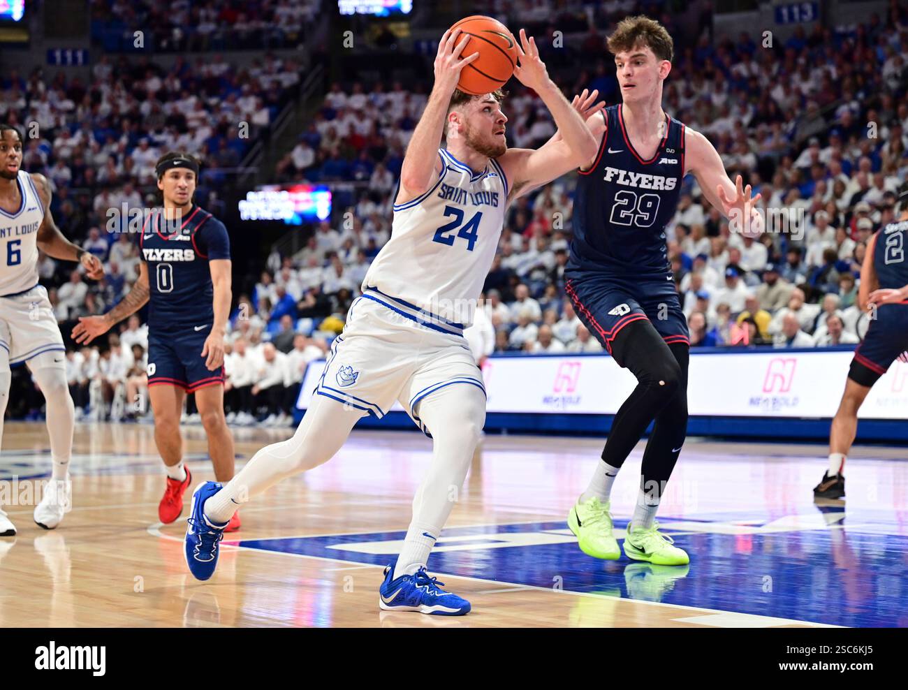 ST. LOUIS, MO - JANUARY 31: Saint Louis guard Gibson Jimerson (24 ...