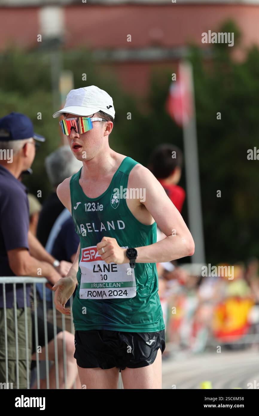 Oisin LANE (Ireland) in the 20km walk at the European Athletics ...