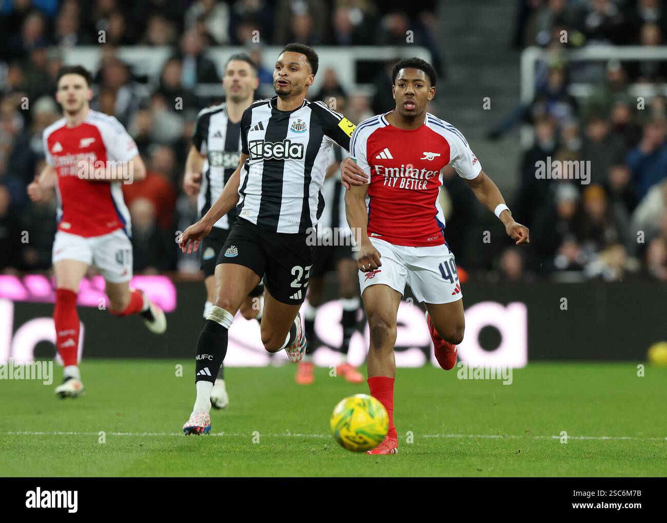 Newcastle Upon Tyne, UK. 5th Feb, 2025. Jacob Murphy of Newcastle ...