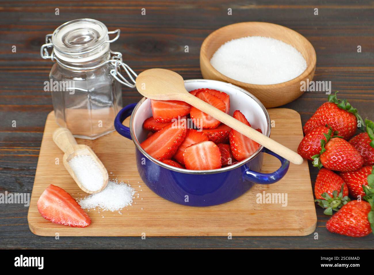 Preparing strawberry jam Stock Photo - Alamy