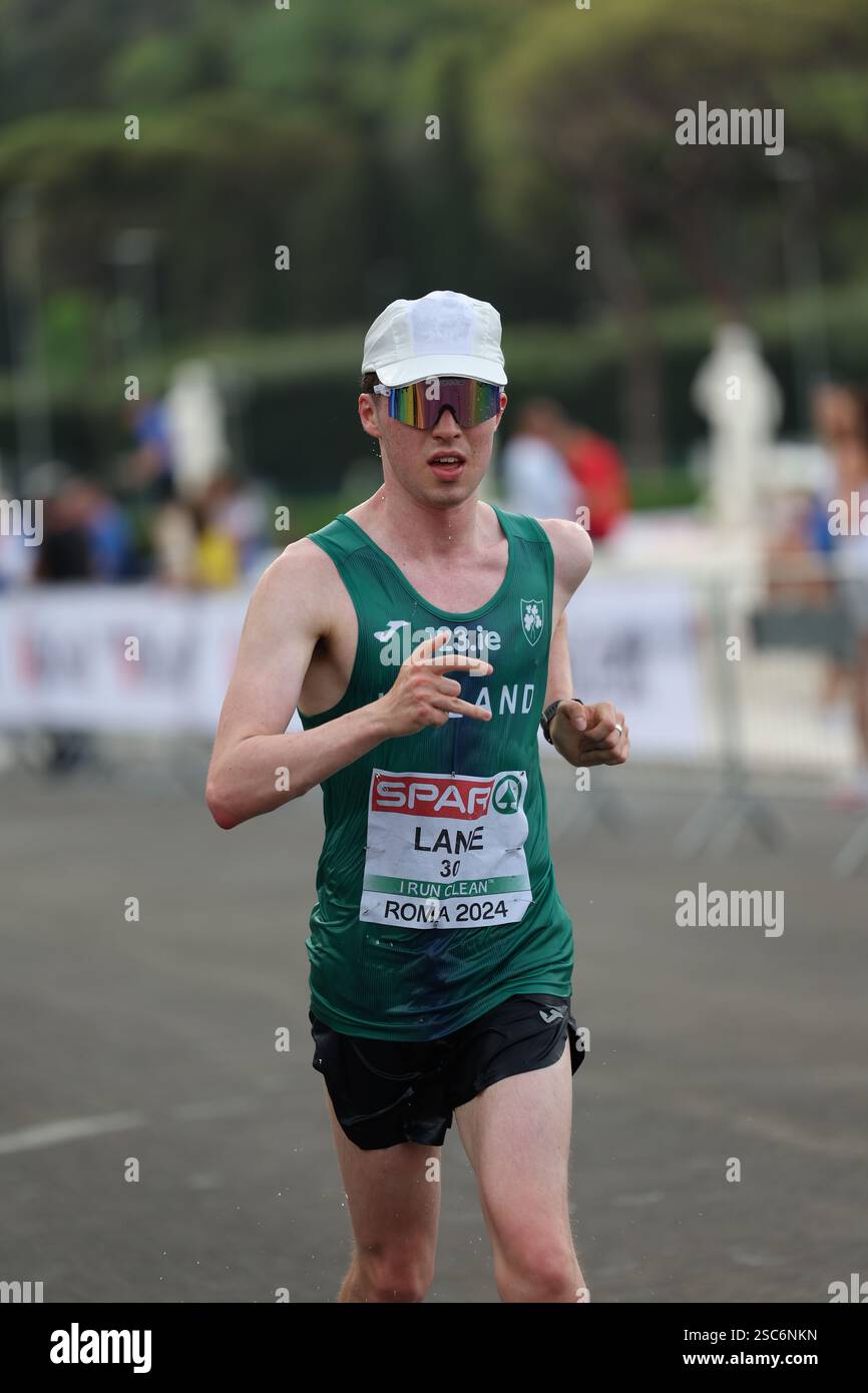 Oisin LANE (Ireland) in the 20km walk at the European Athletics ...