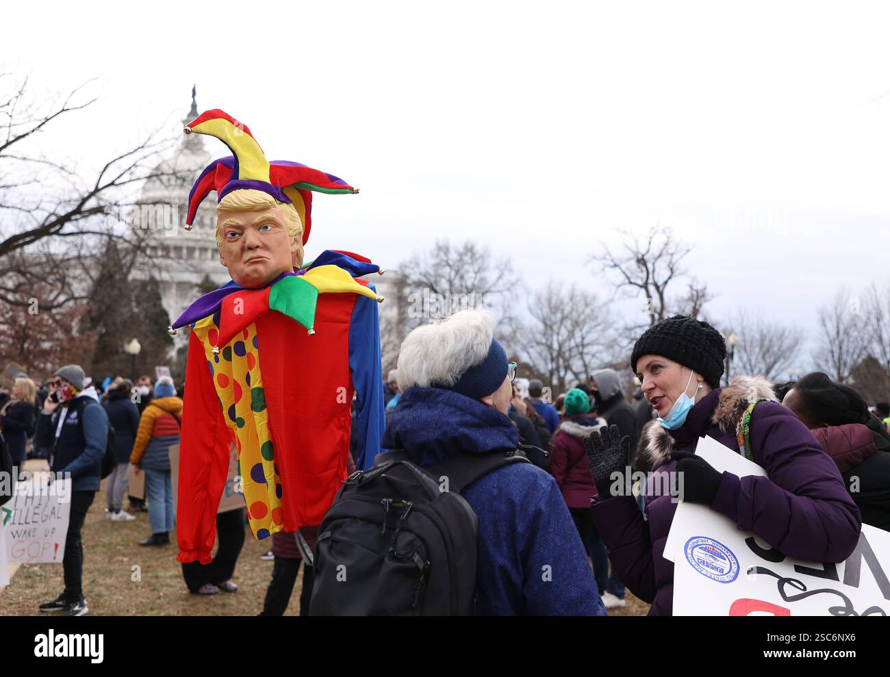 Washington Dc, Virginia, USA. 5th Feb, 2025. An effigy of US President ...