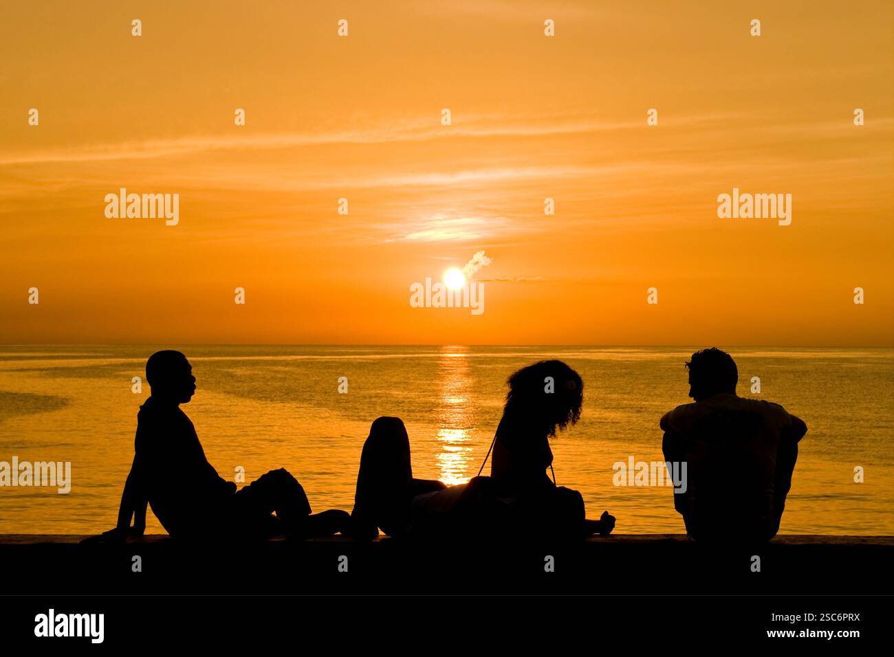 Cuba. Havana. Sunset on the Malecon Stock Photo - Alamy