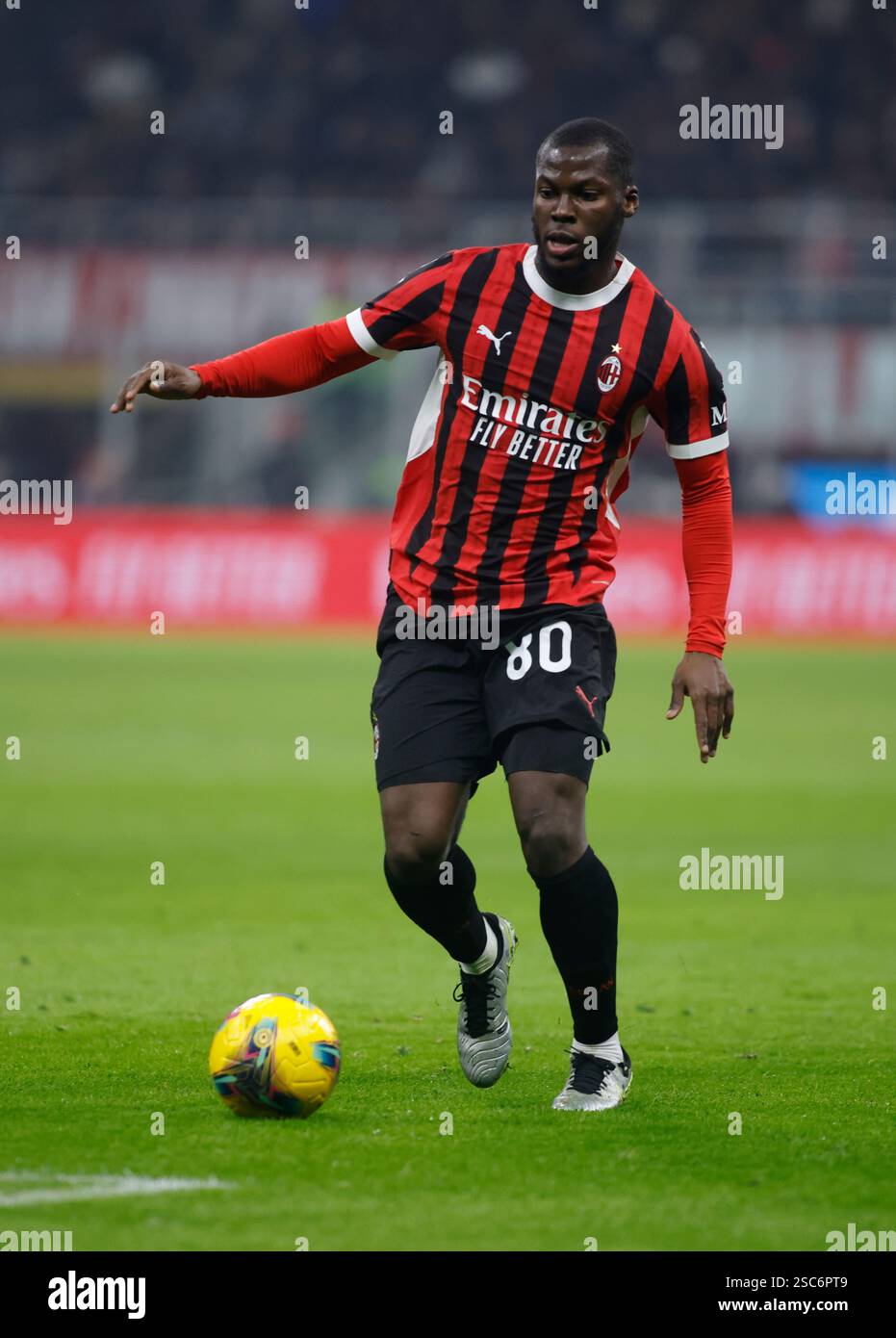 San Siro, Milan, Italy. 05th Feb, 2025. Yunus Musah of AC Milan during the Coppa Italia, 2024/25 ...