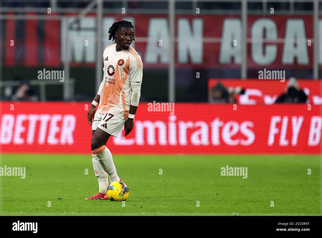 Milano, Italy. 05th Feb, 2025. Kouadio Manu Kone of As Roma in action ...