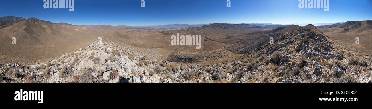 panorama from a ridge in the Eastern Inyo Mountains in northeast Death ...