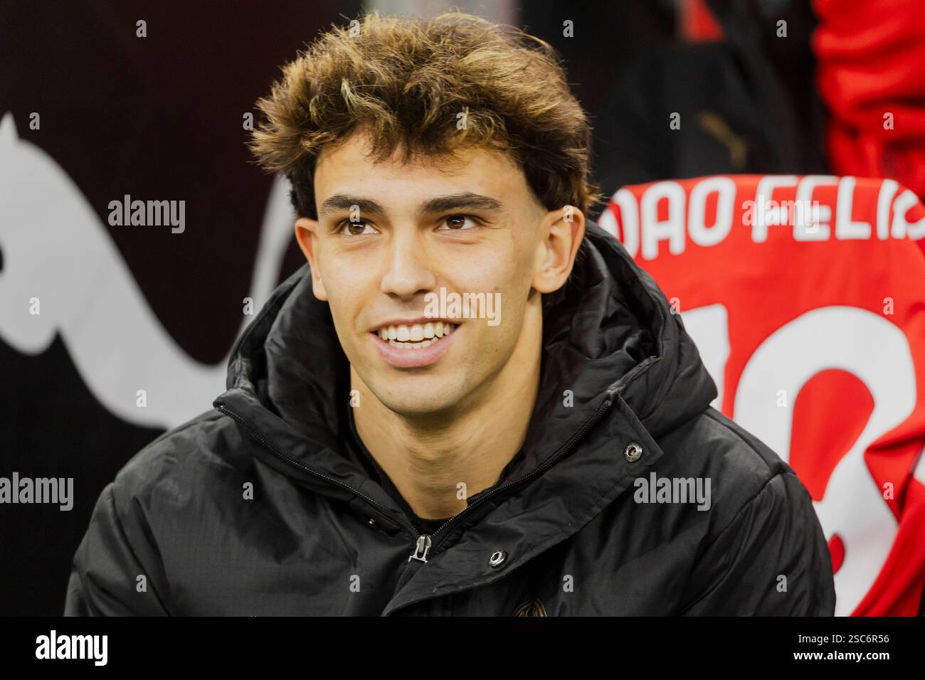Joao Felix in action during Coppa Italia match between AC Milan and AS ...