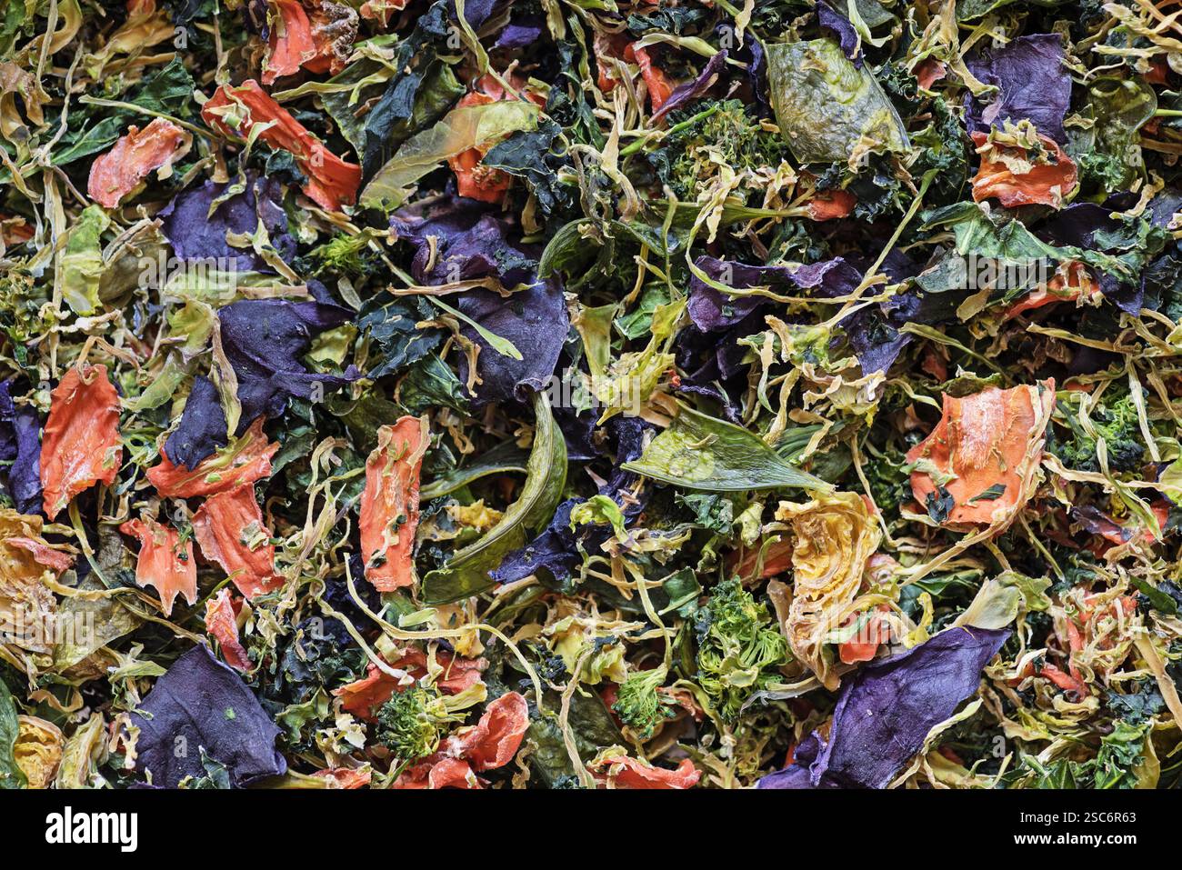 dried stire fry vegetable mix close up background texture Stock Photo ...