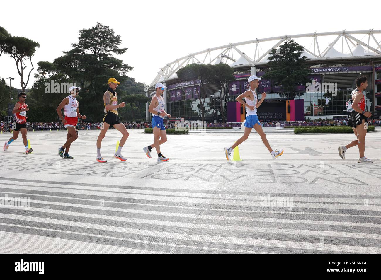 The Race Walkers in front of the Olympic stadium in the 20km walk at ...