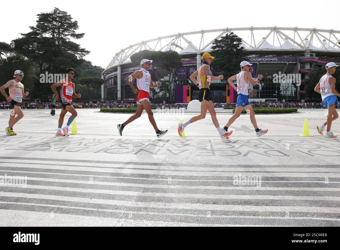 The Race Walkers in front of the Olympic stadium in the 20km walk at ...