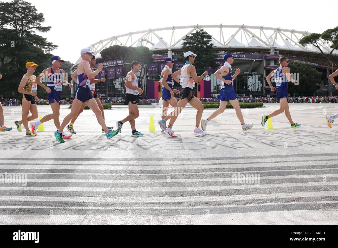 The Race Walkers in front of the Olympic stadium in the 20km walk at ...