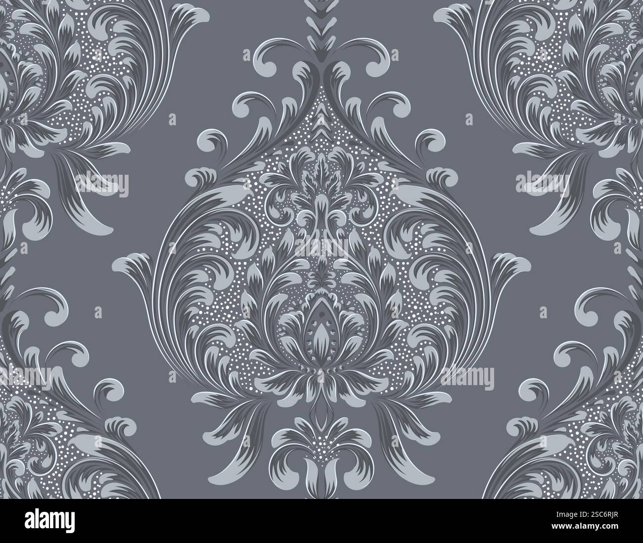 Damask seamless pattern element. Vector classical luxury old fashioned ...