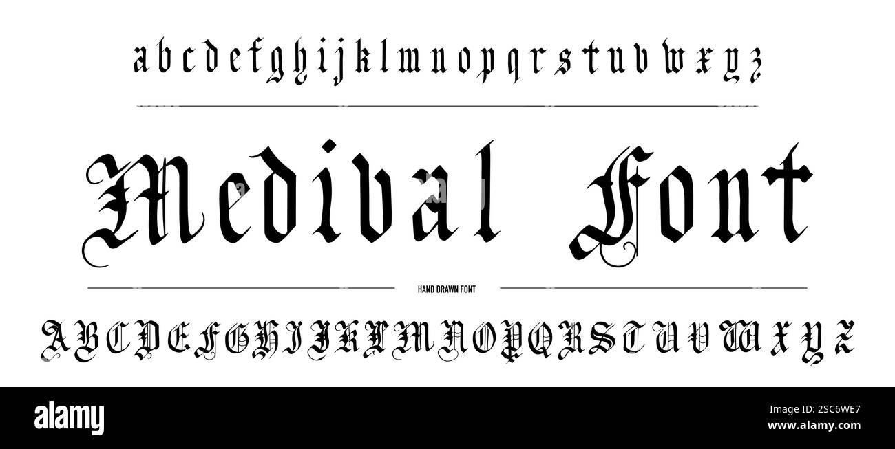 Gothic alphabet hi-res stock photography and images - Alamy