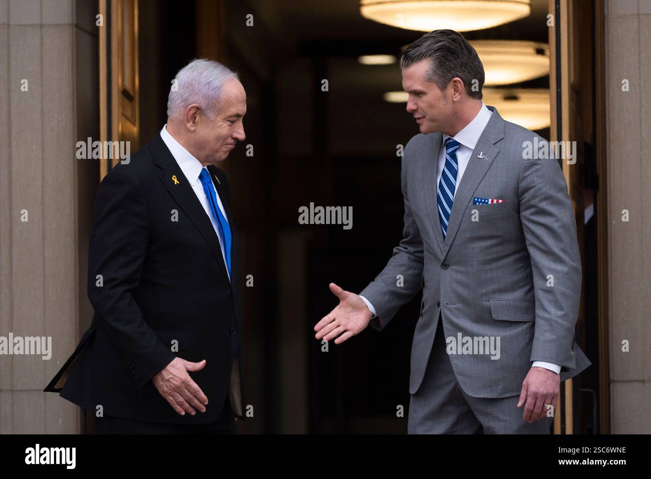 Secretary of Defense Pete Hegseth, welcomes Israeli Prime Minister ...