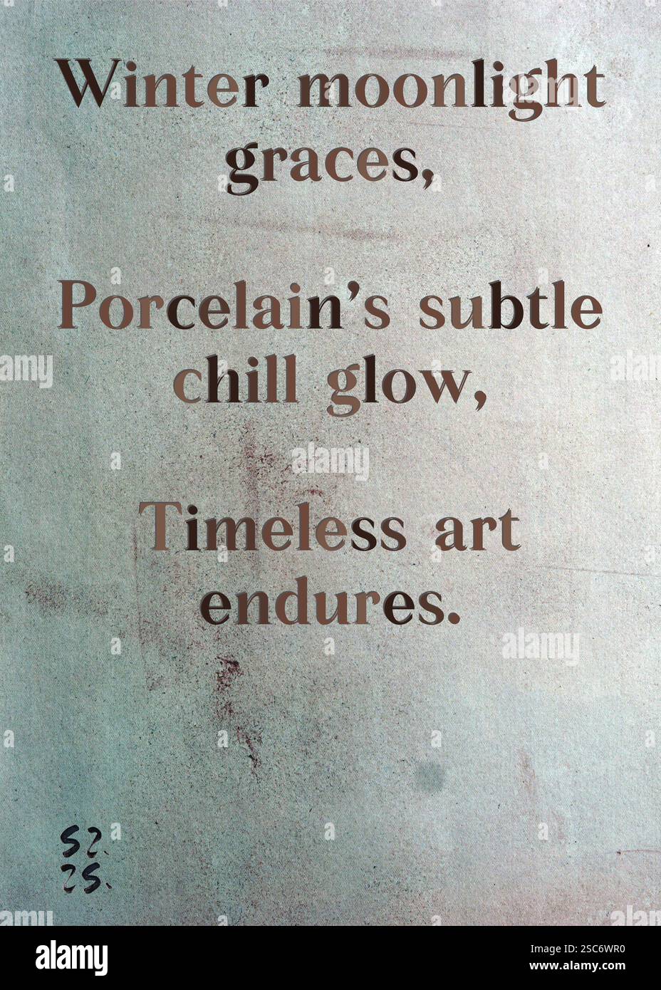 Winter moonlight graces, Porcelain's subtle chill glow, Timeless art ...