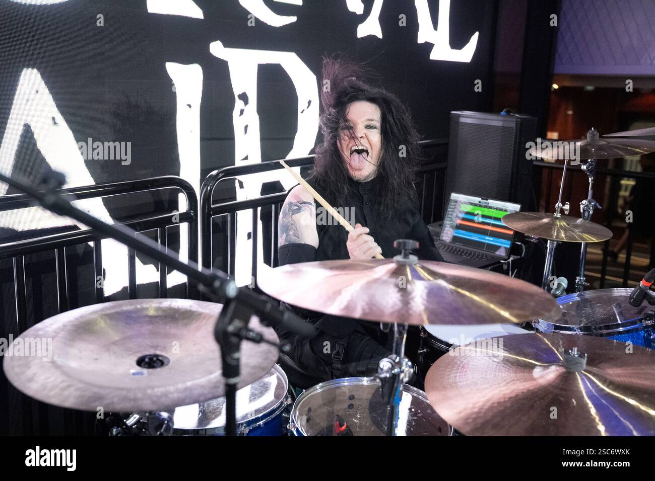 Kyle Cunningham of The Nocturnal Affair performs during Chris Jericho's ...