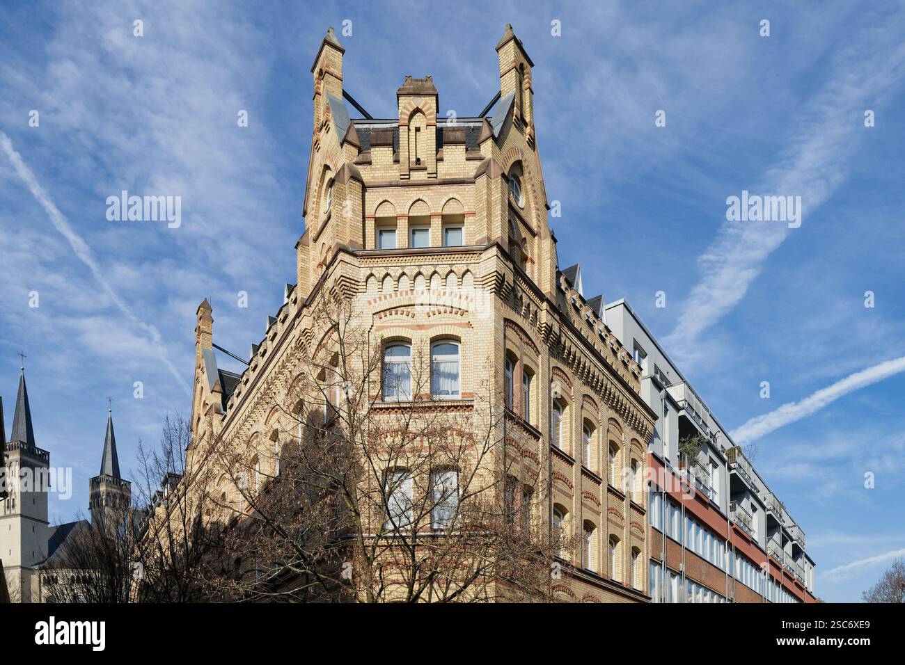splendid corner house from the “Gruenderzeit” period built from ornate ...