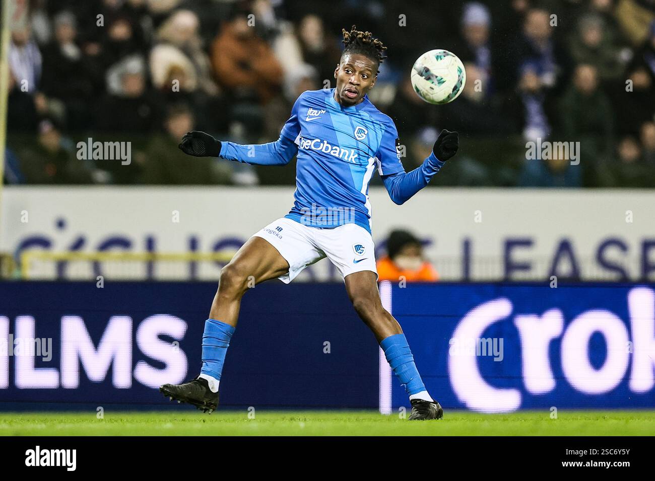 Genk's Joris Kayembe pictured in action during a soccer game between ...