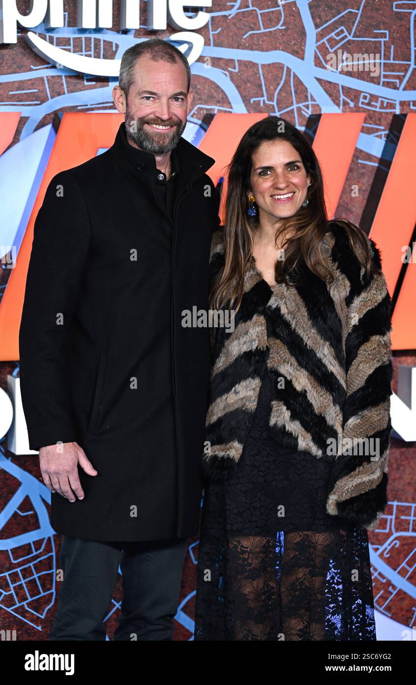 London, UK. February 5th, 2025. James Ferrell and Tara Erer arriving at ...