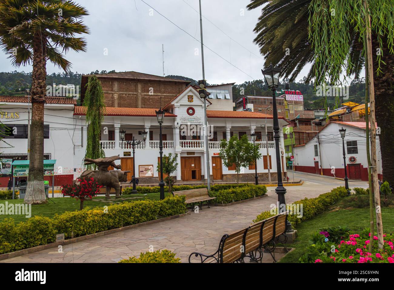 City Hall of Andahuaylas at Main Square - Apurimac, Peru Stock Photo ...