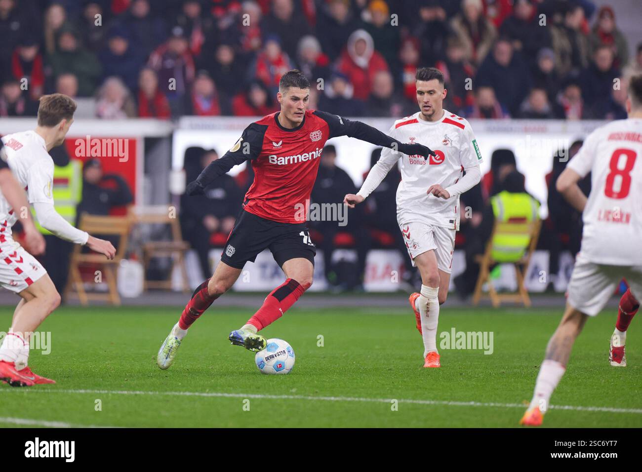 Leverkusen, Deutschland. 05th Feb, 2025. 05.02.2025, Viertelfinale im DFB-Pokal zwischen Bayer ...