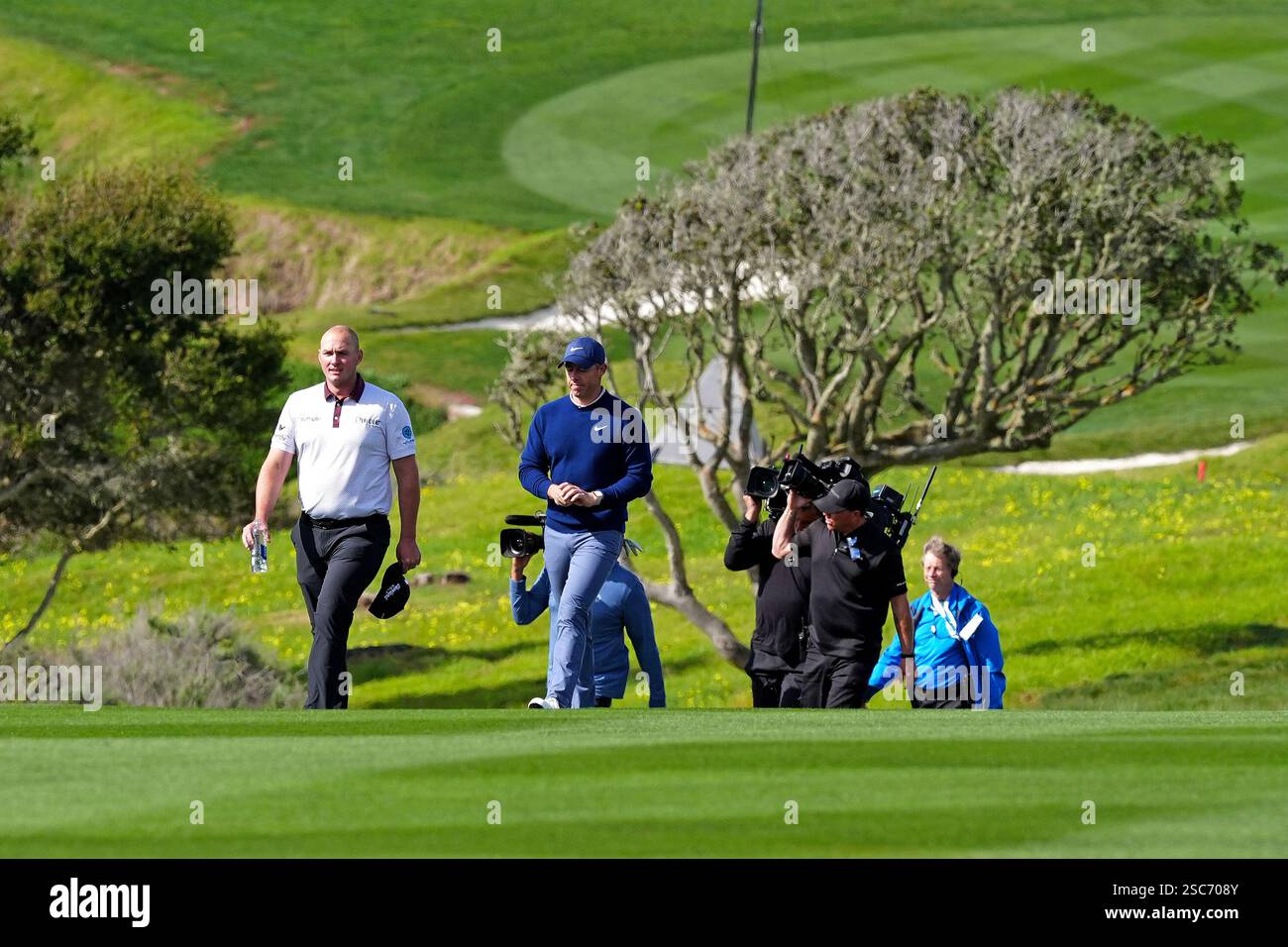 PEBBLE BEACH, CA - FEBRUARY 02: PGA golfers Sepp Straka and Rory ...