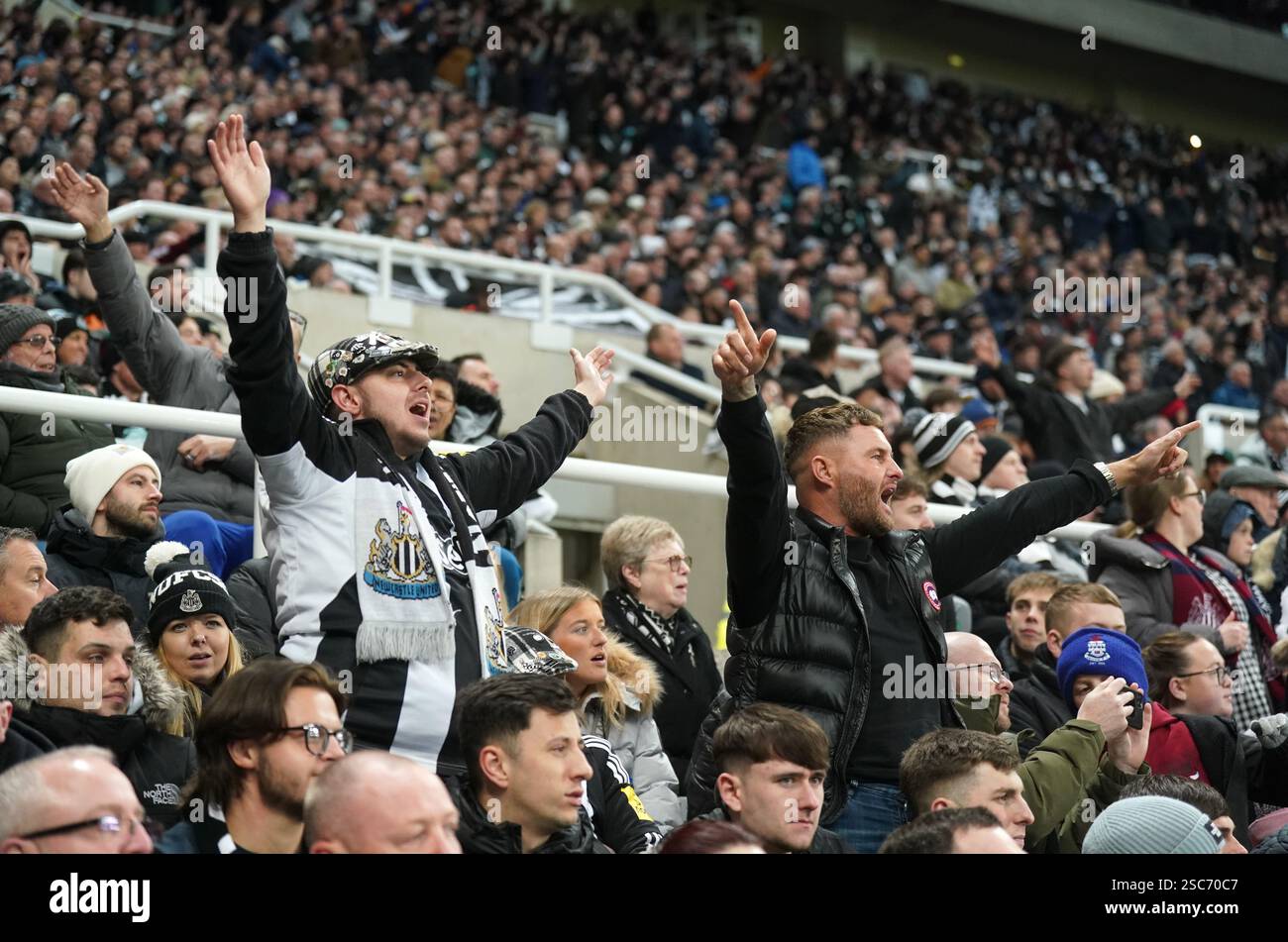 Newcastle United fans in the stands during the Carabao Cup Semi-Final ...