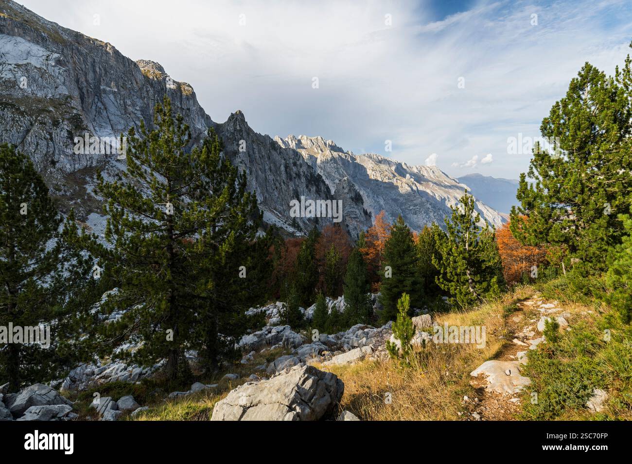 Grebaje valley, Prokletije mountains, Gusinje, Montenegro Stock Photo ...
